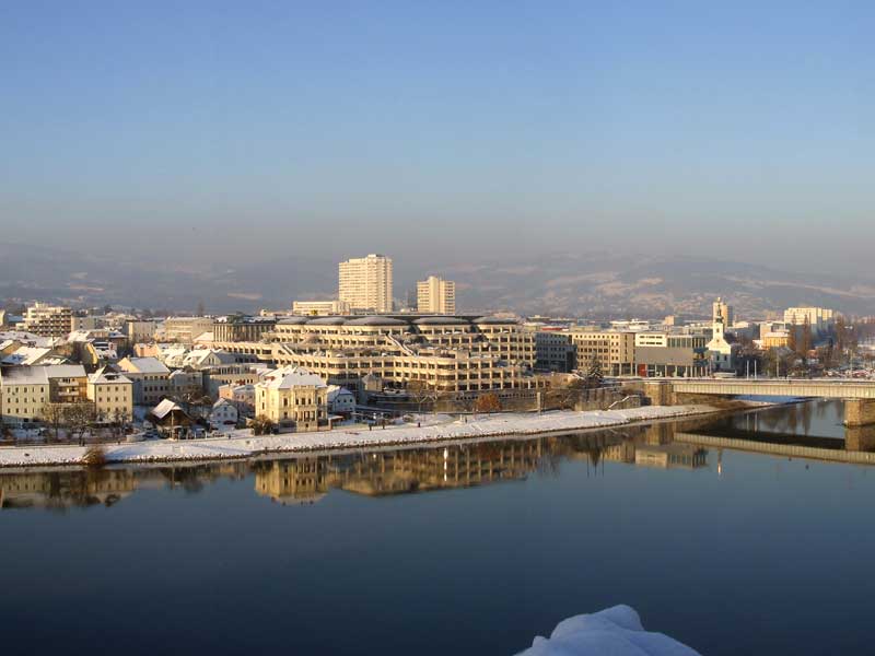 Linz an der Donau im Winter